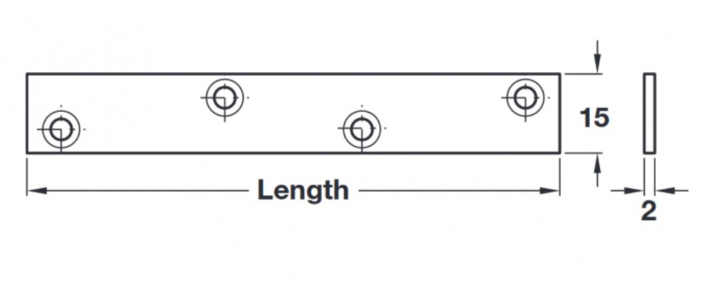 Connecting Plate Length 100mm - solmer.co.uk